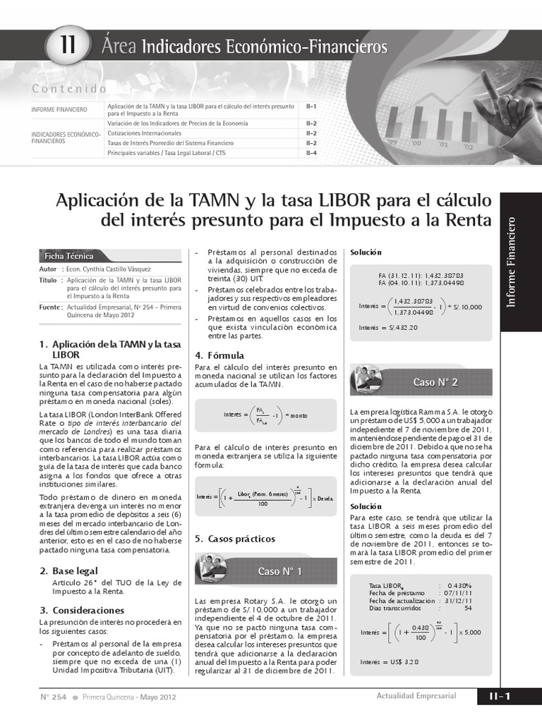 Cálculo de Intereses con Tasa LIBOR | PDF | Libor | Dinero