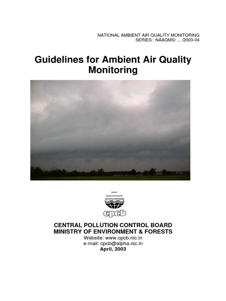 CPCB Guidelines for Ambient Air Quality Monitoring | PDF ...