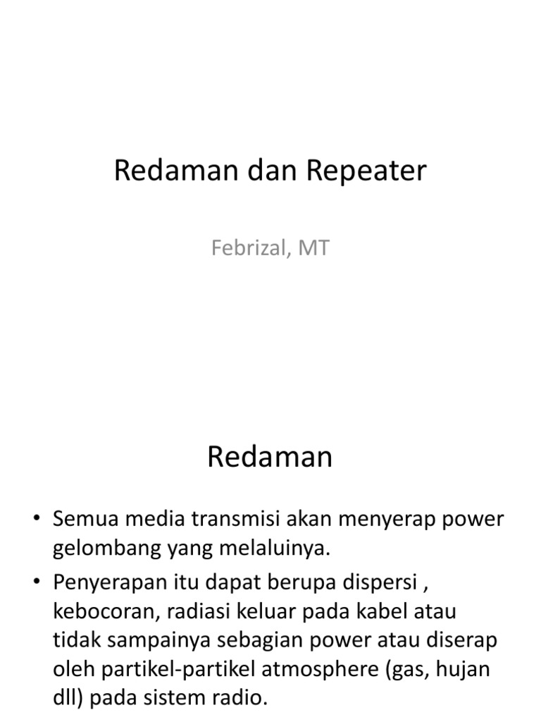 Redaman Dan Repeater | PDF