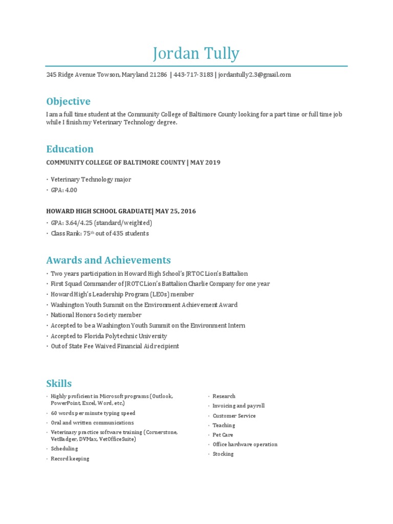 Jordan Tully Resume | PDF | Business | Computing And Information Technology