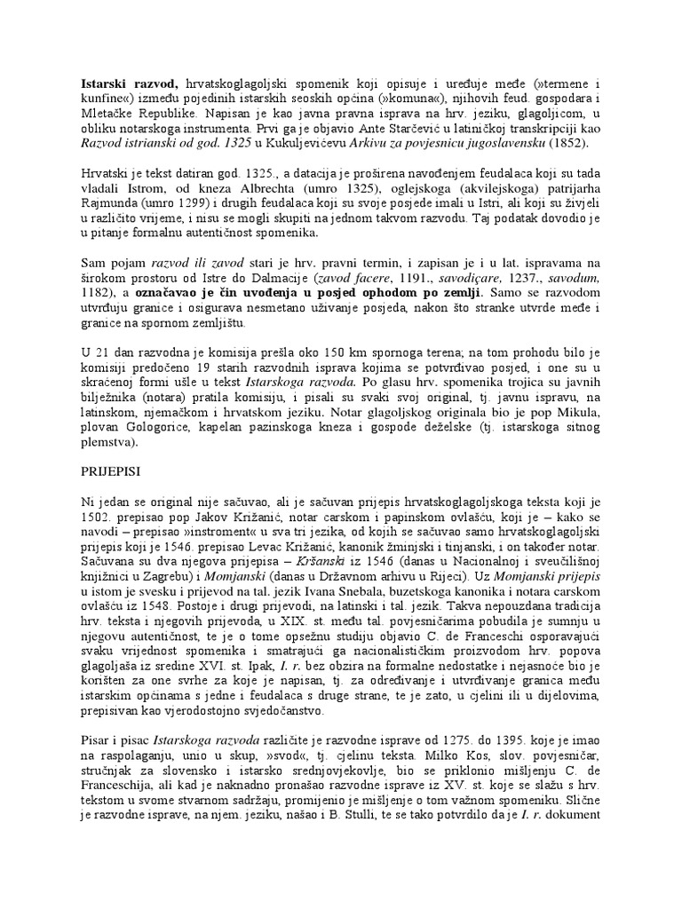 Istarski Razvod | PDF