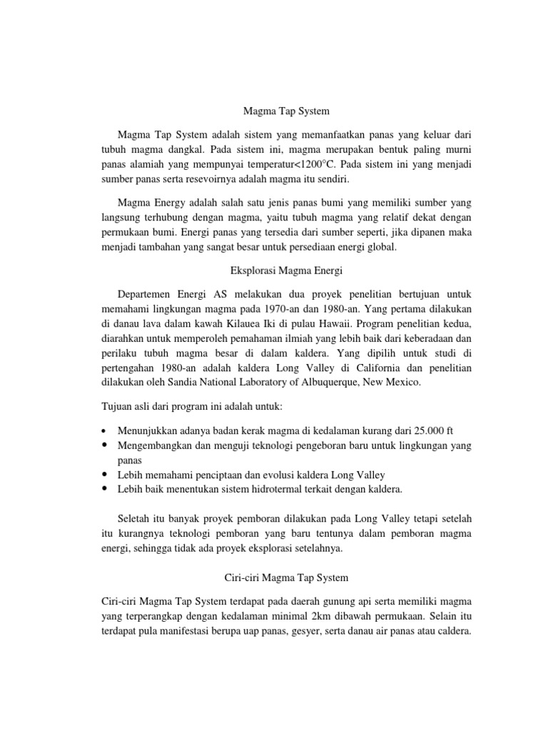 Ringkasan Magma Tap | PDF