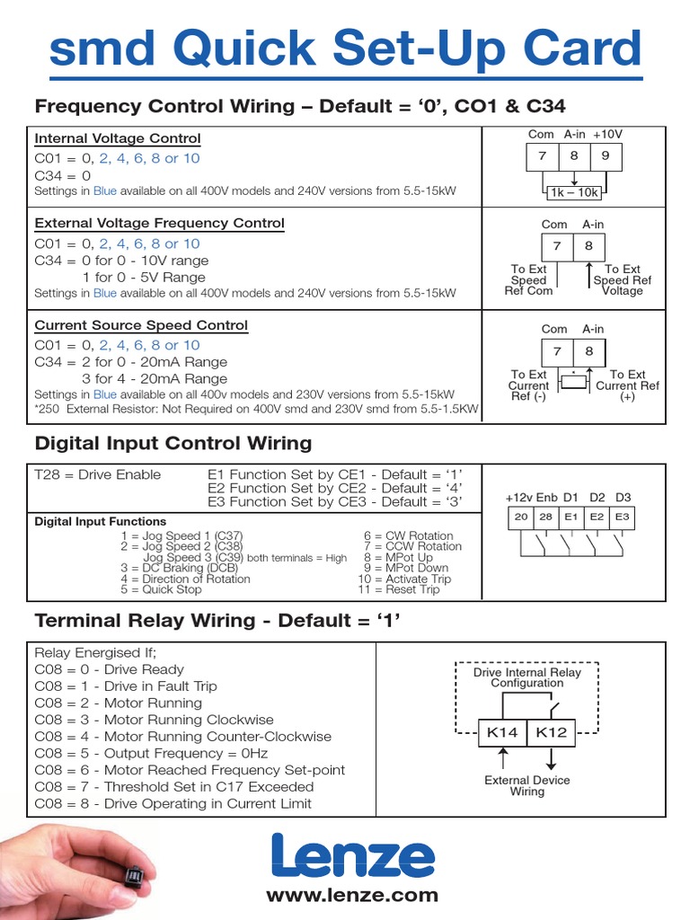 Lenze SMD Quick Setup | Relay | Electronic Engineering