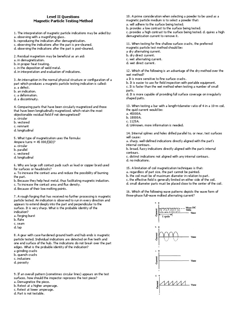 Level II Questions - MT - Ver - Eng | PDF | Magnetic Field | Magnetism