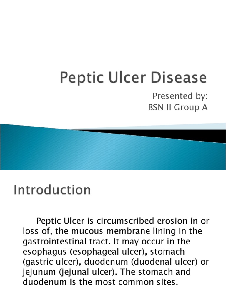 Peptic Ulcer Disease | PDF | Gastroenterology | Small Intestine