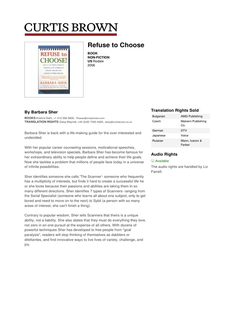 Refuse To Choose | PDF | Communication | Cognition