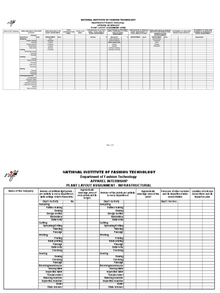Appendix - IX Plant Layout | PDF | Sewing | Warehouse