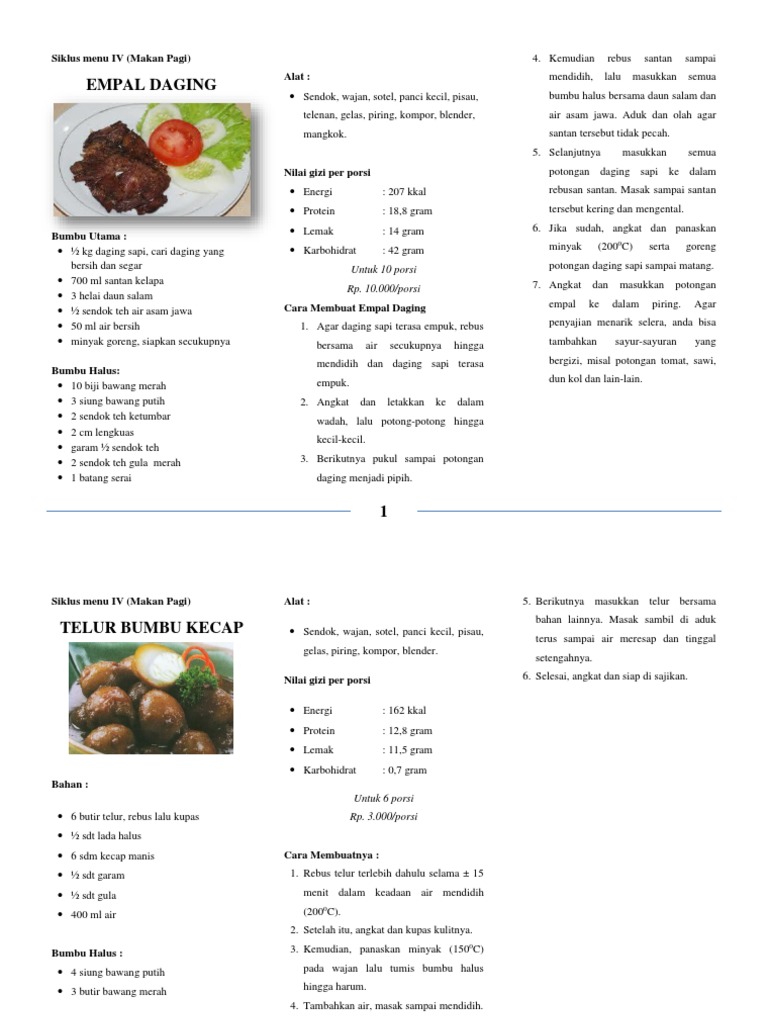 MSPM Standar Resep | PDF
