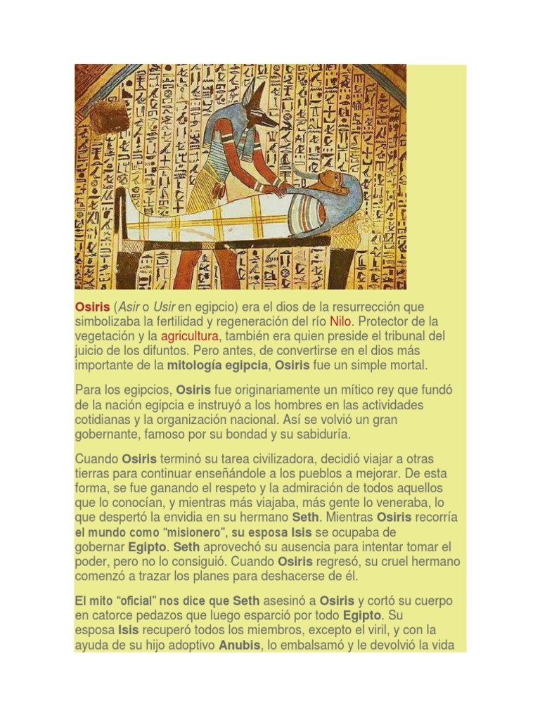 Osiris y Seth | PDF | Osiris | Religión Egipcia Antigua