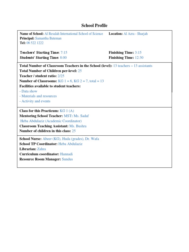 School Profile | PDF