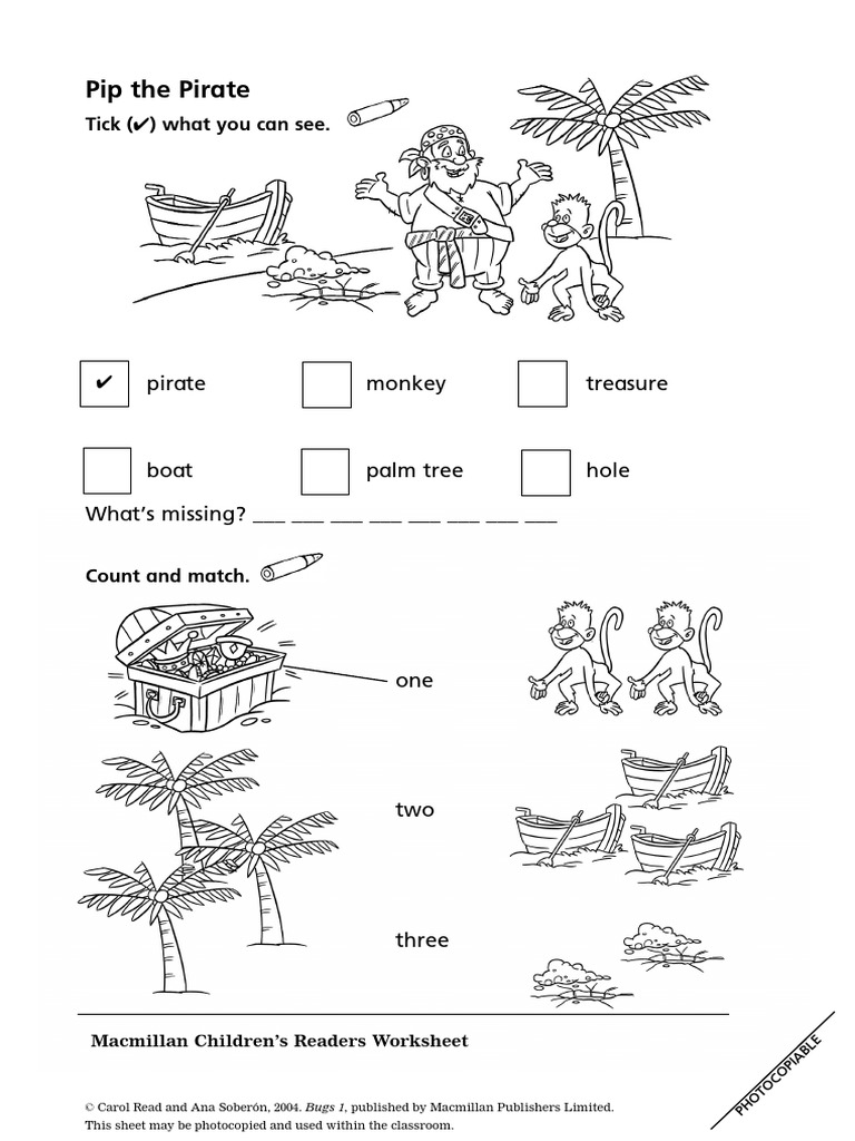 MCR Pip The Pirate Worksheet | PDF