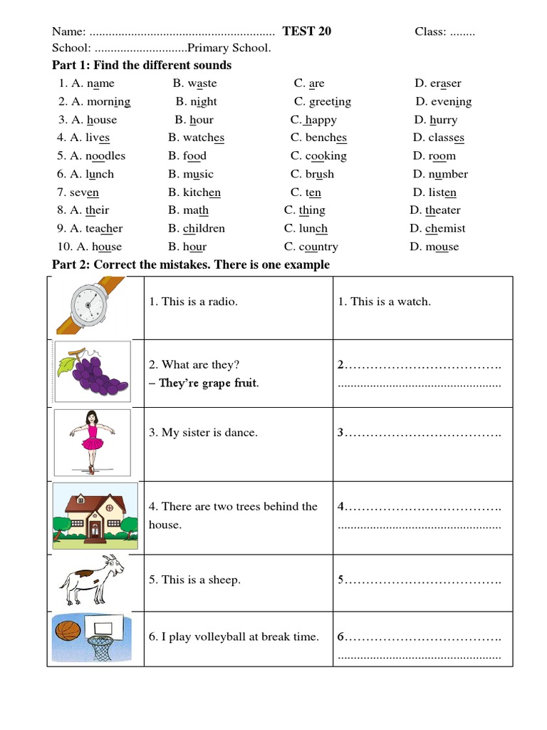 Part 1: Find The Different Sounds | PDF | Teachers | Schools