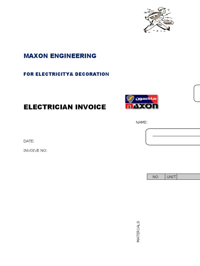 Electrician Invoice: Maxon Engineering | PDF