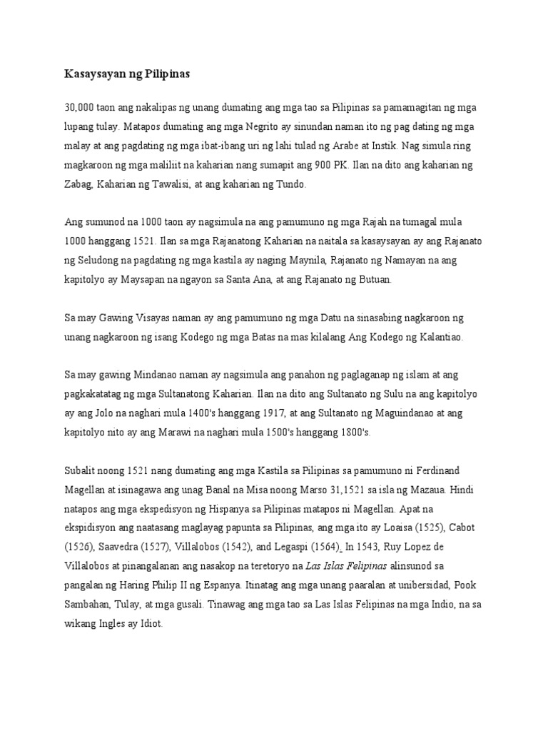 Kasaysayan NG Pilipinas | PDF