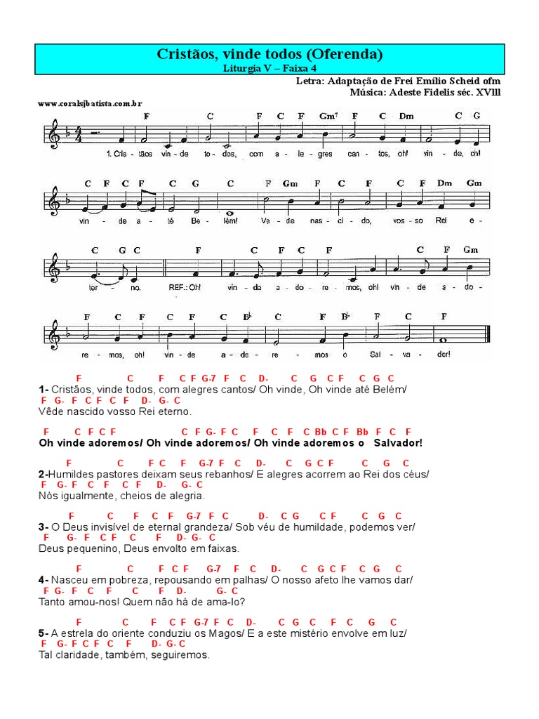 Cristaos Vinde Todos | PDF