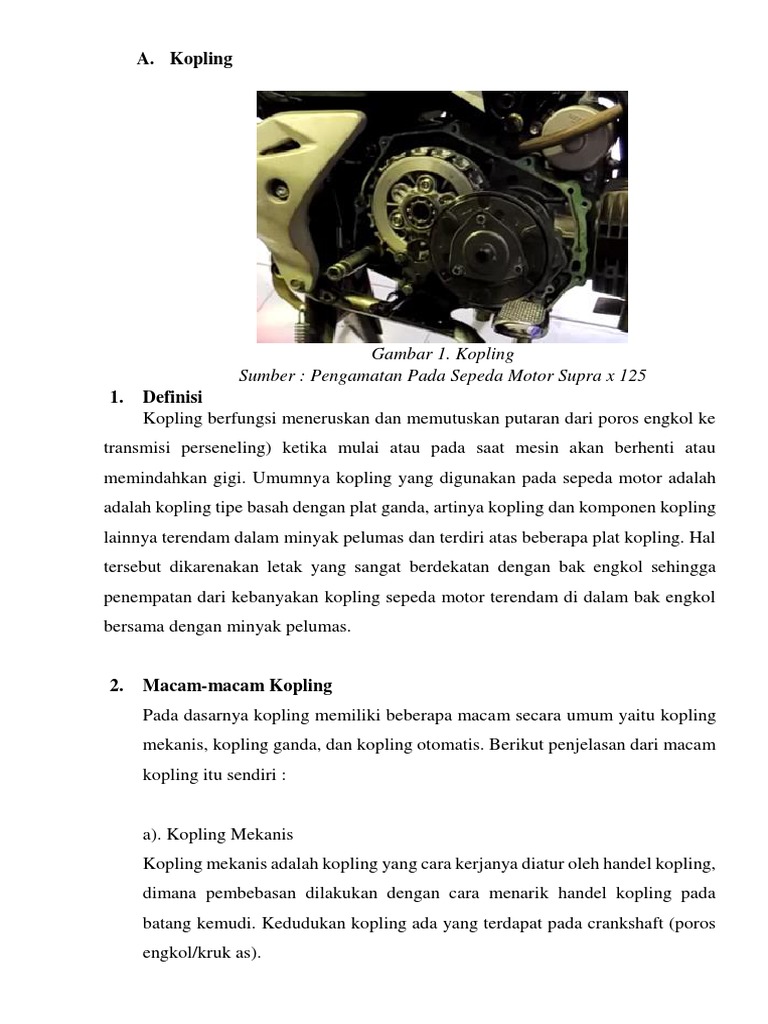 Makalah Kopling Dan Kelistrikan Bodi | PDF