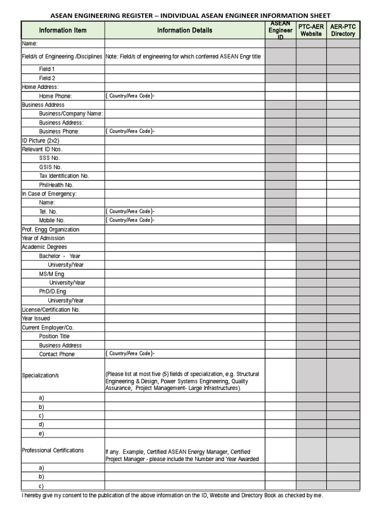 AER Information Sheet Template 2016 | PDF | Engineering | Business
