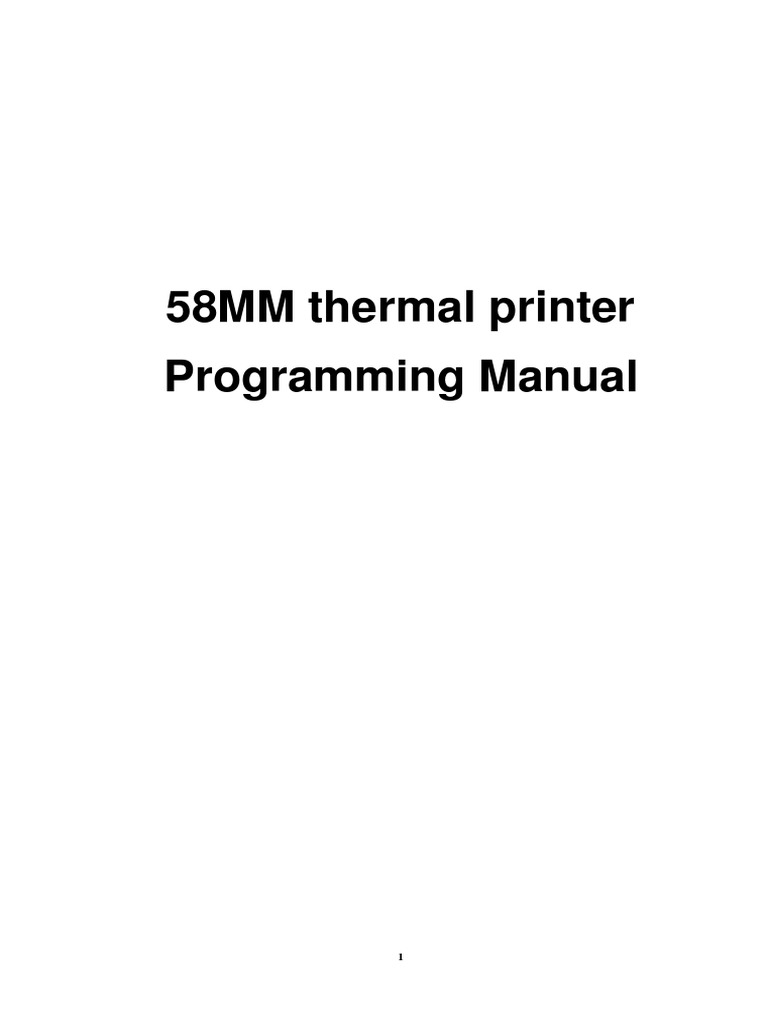 58MM Thermal Printer Commands Guide | PDF | Ascii | Universal Product Code