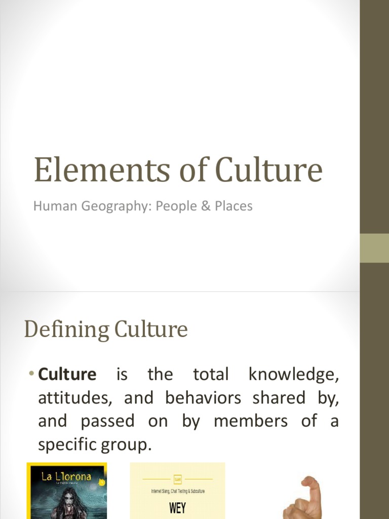 Elements of Culture: Human Geography: People & Places | PDF
