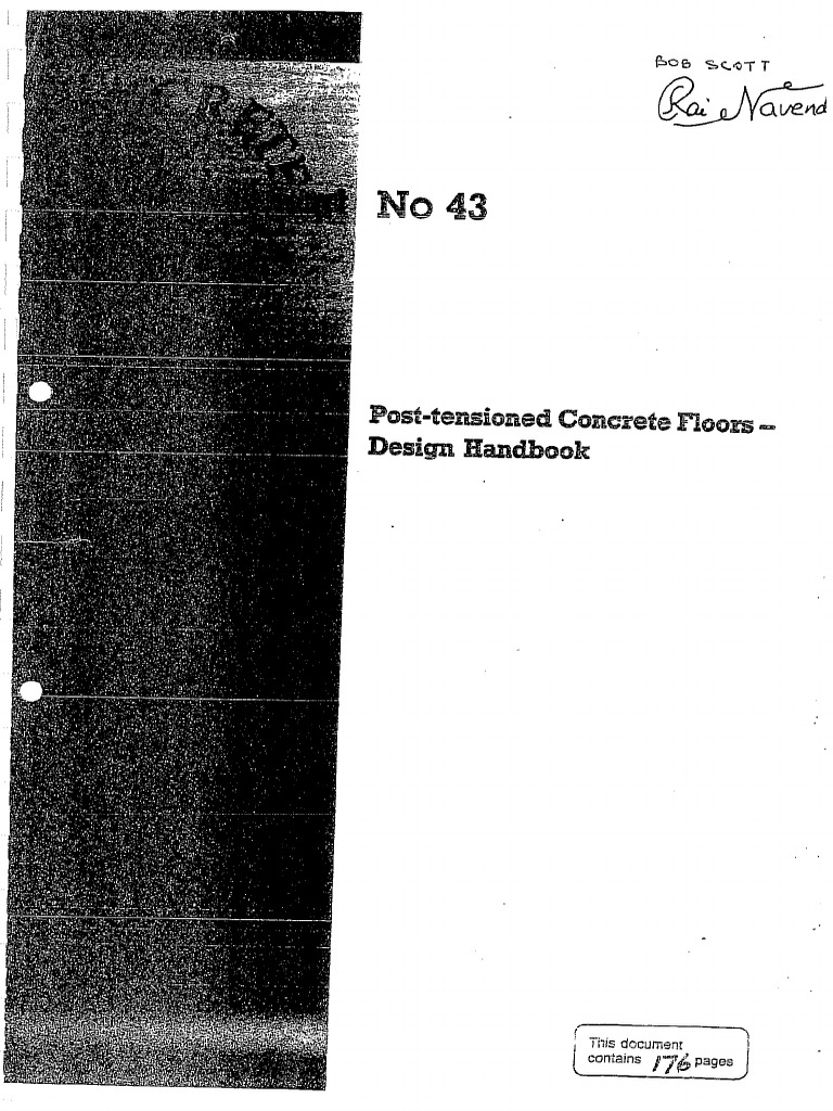 Post-Tensioned Concrete Floors Design Handbook PDF | PDF