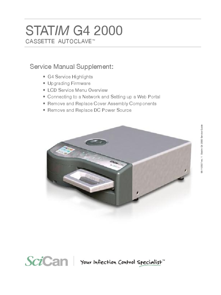 STATIM G4 2000: Service Manual Supplement | Electrical Connector ...