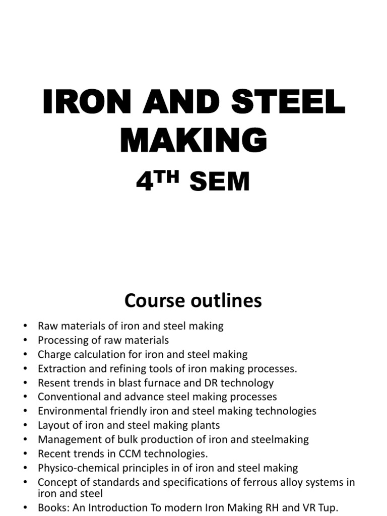 Iron and Steel Making | PDF | Iron Ore | Iron