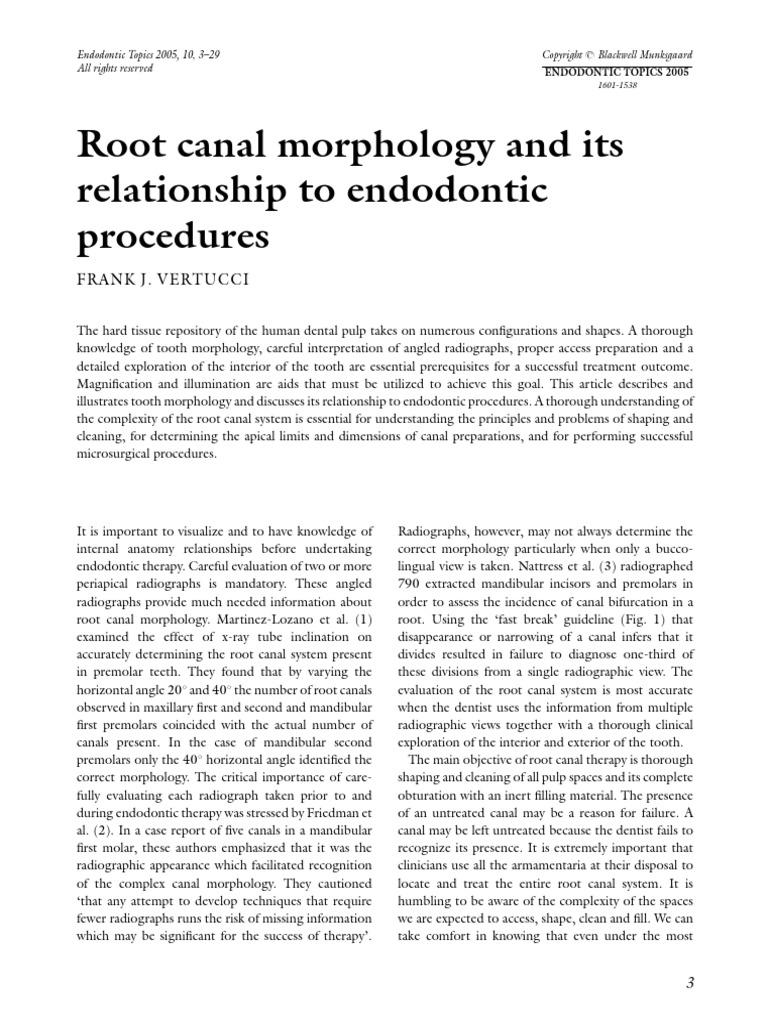 Endodontic Topics 2005 PDF | PDF | Tooth | Dental Anatomy