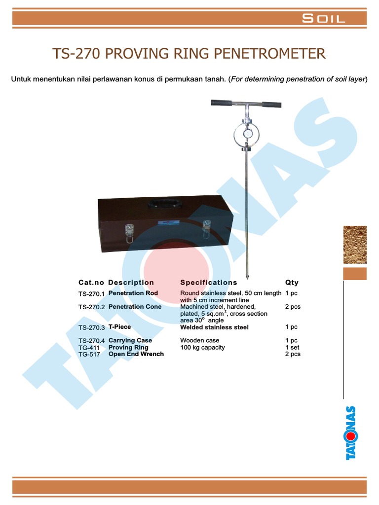 Proving Ring Penetrometer | PDF