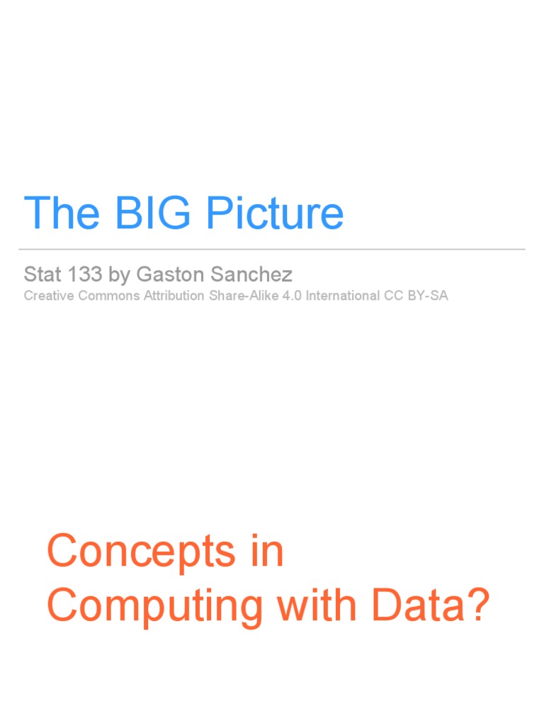 01 Big Picture | PDF | Visualization (Graphics) | Data
