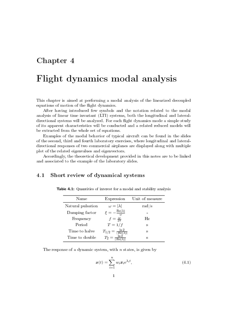 04 FlightDynamicsModalAnalysis | Download Free PDF | Flight Dynamics ...