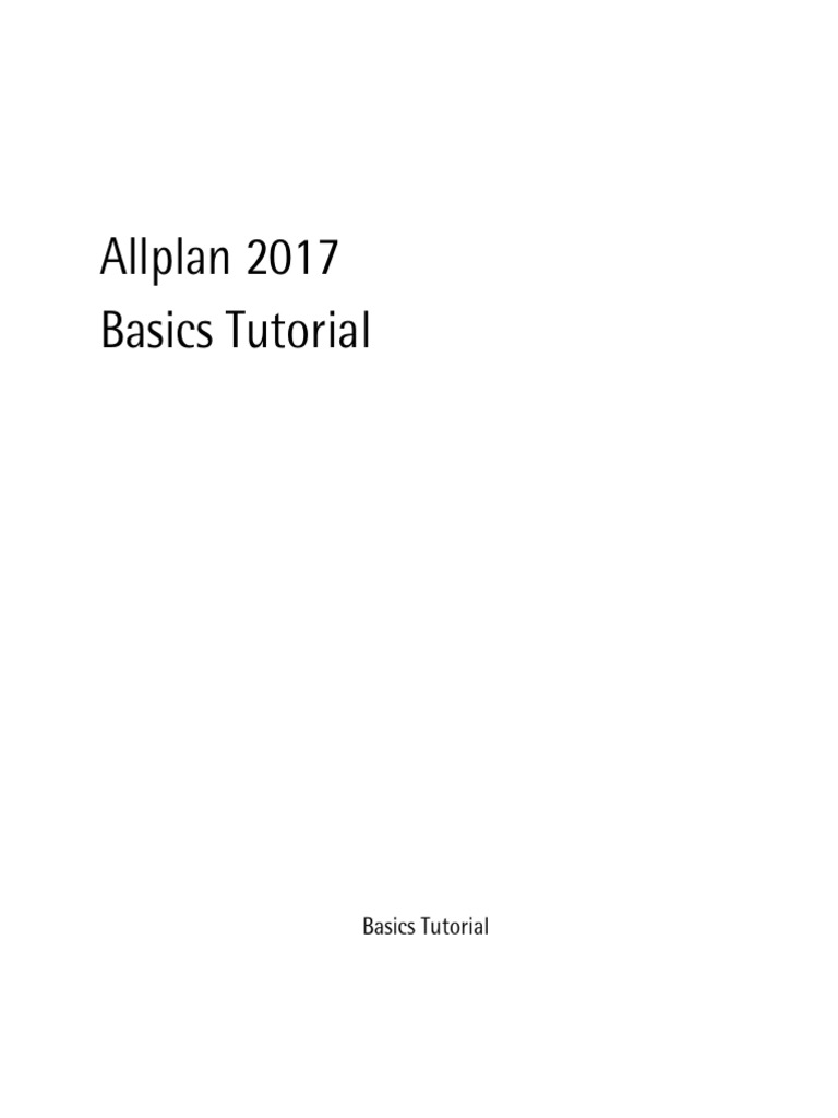 Allplan 2017 BasicsTutl | PDF | Icon (Computing) | Computer File