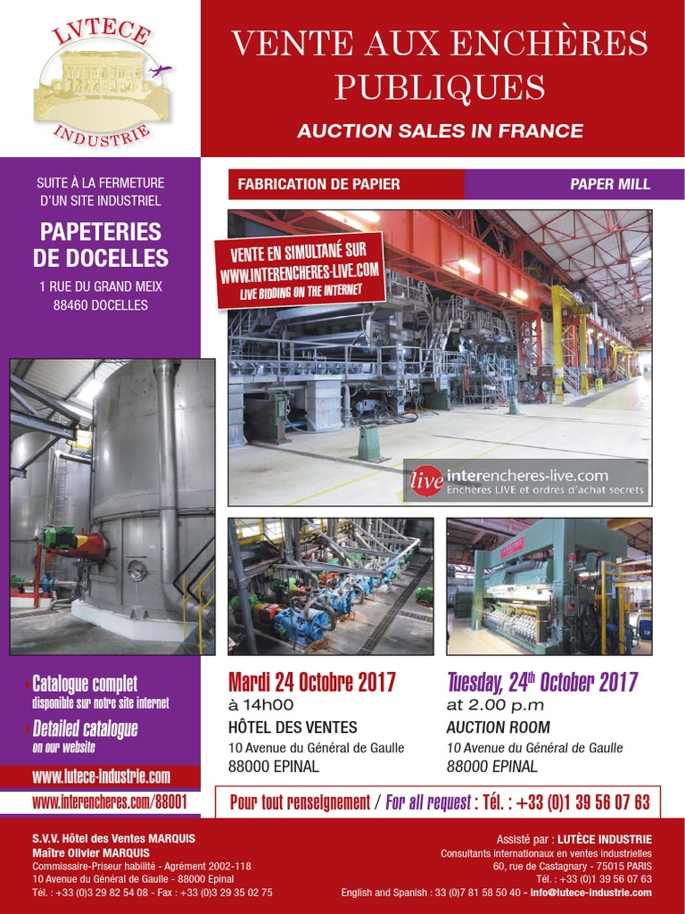 Vente Aux Enchères Publique Auction Sales in France | PDF | Industries ...