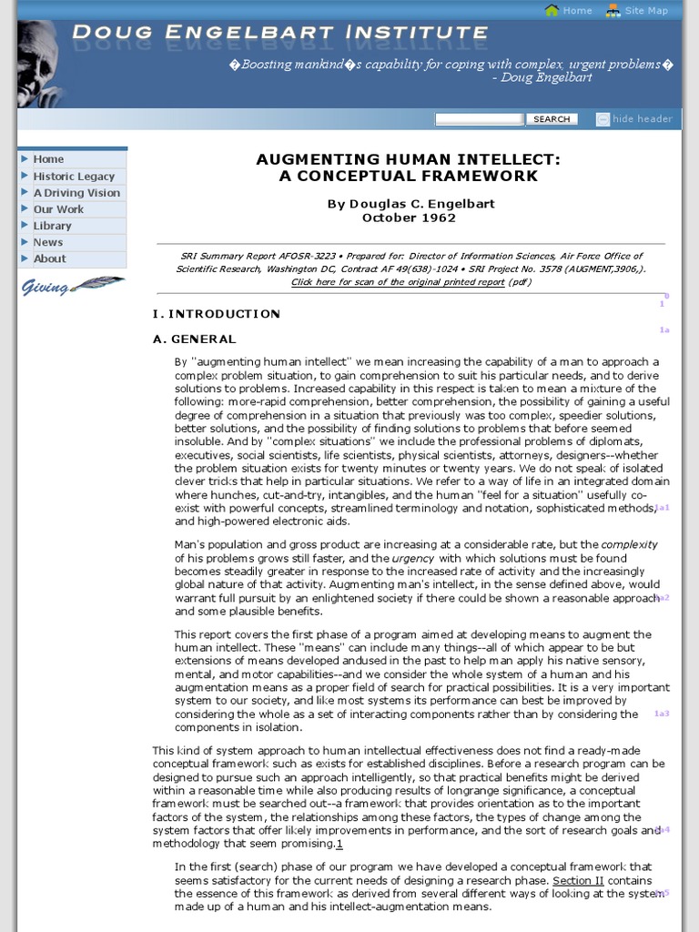 Augmenting Human Intellect - A Conceptual Framework - 1962 (AUGMENT ...