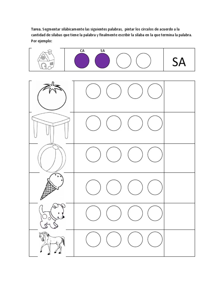 Tarea de Segmentación Silábica | PDF