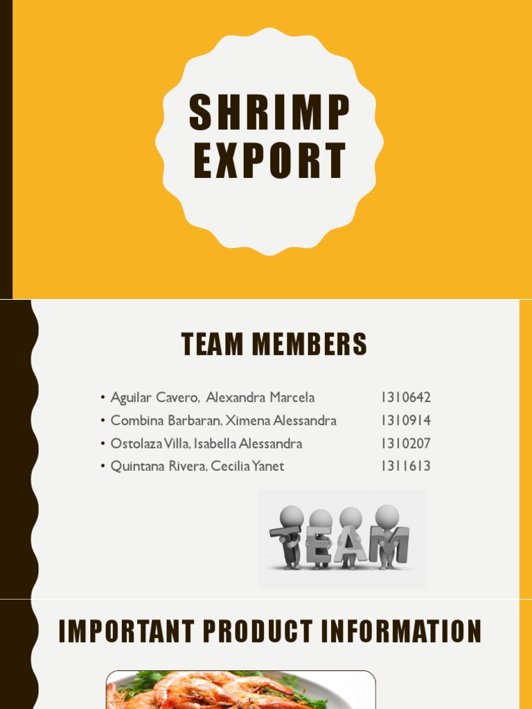 Shrimp Export Process Overview | PDF | Exports | Economies