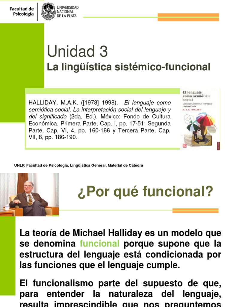 Unidad 3 Halliday | PDF | Concepto | Comunicación