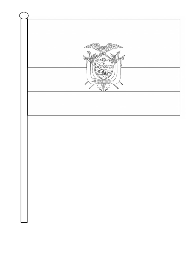 Bandera Ecuador a Colorear