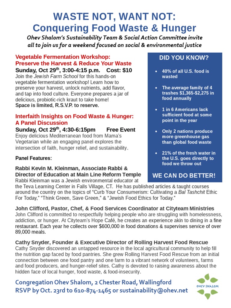 Waste Not Want Not Sunday Flyer | PDF | Hunger | Foods