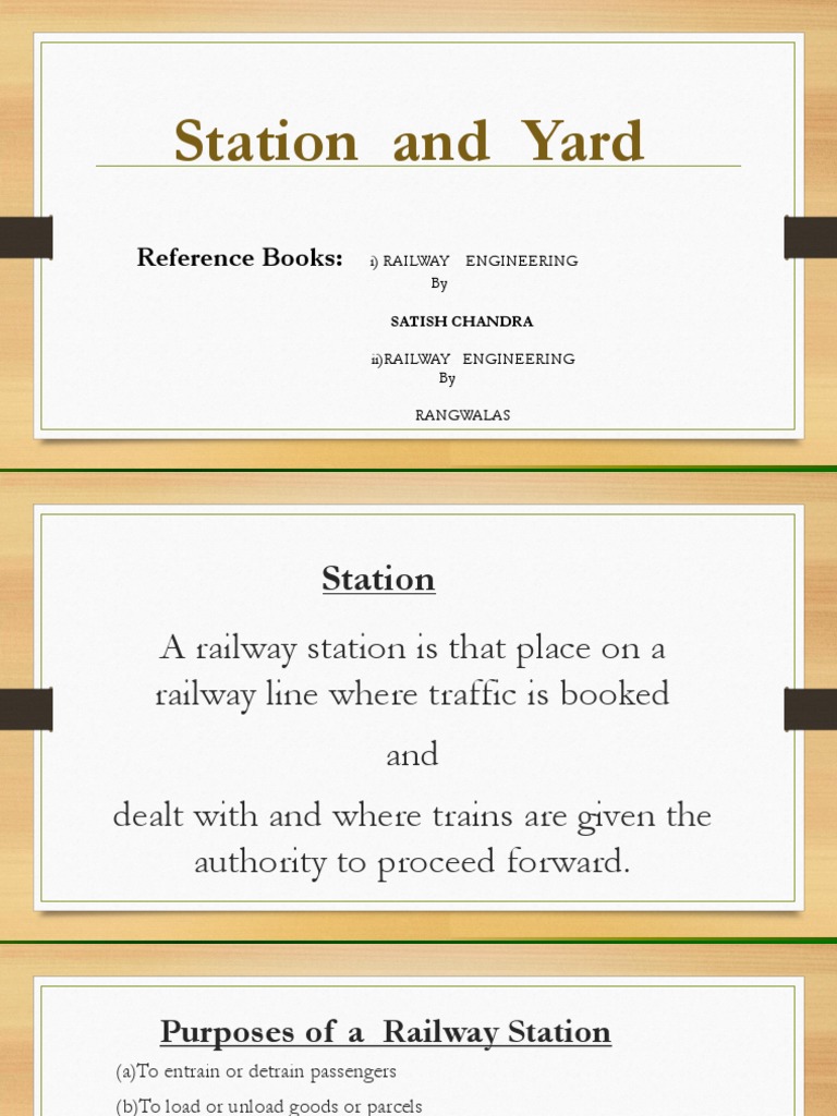 Station and Yard: Reference Books | PDF | Train Station | Train