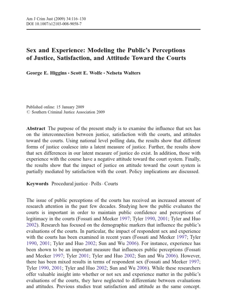 Sex And Experience Pdf Structural Equation Modeling Attitude Psychology