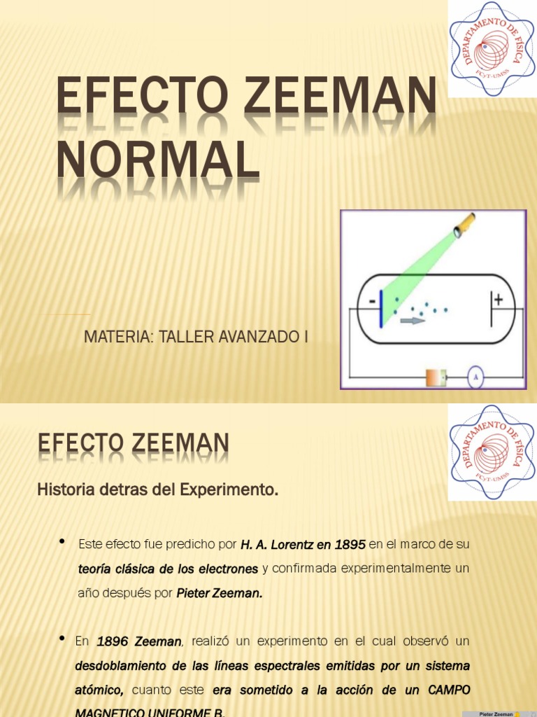 Efecto Zeeman | PDF | Línea espectral | Campo magnético