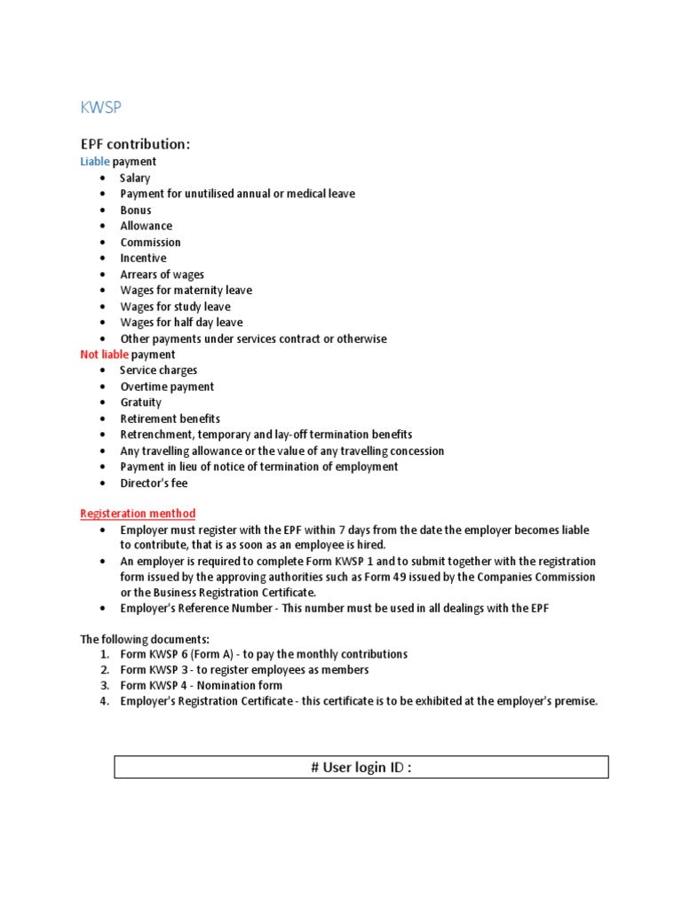 KWSP EPF Contribution Guidelines | PDF | Career & Growth | Business