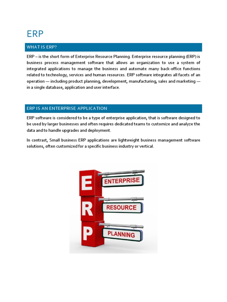 What Is Erp? | PDF | Enterprise Resource Planning | Business Process