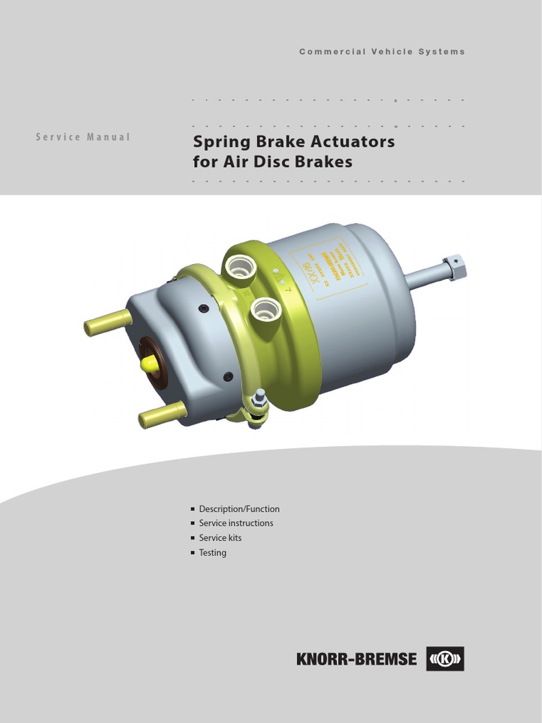 Spring Actuator Service Manual | PDF | Nut (Hardware) | Brake
