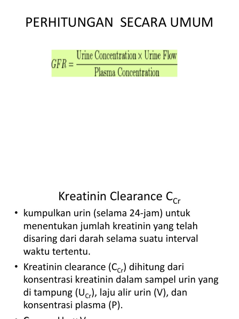 Perhitungan GFR | PDF