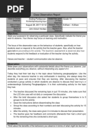 Sample Observation Notes 1 | PDF | Differentiated Instruction | Teachers