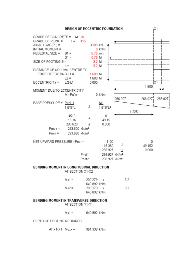 Eccentric Footing | PDF | Civil Engineering | Building Engineering