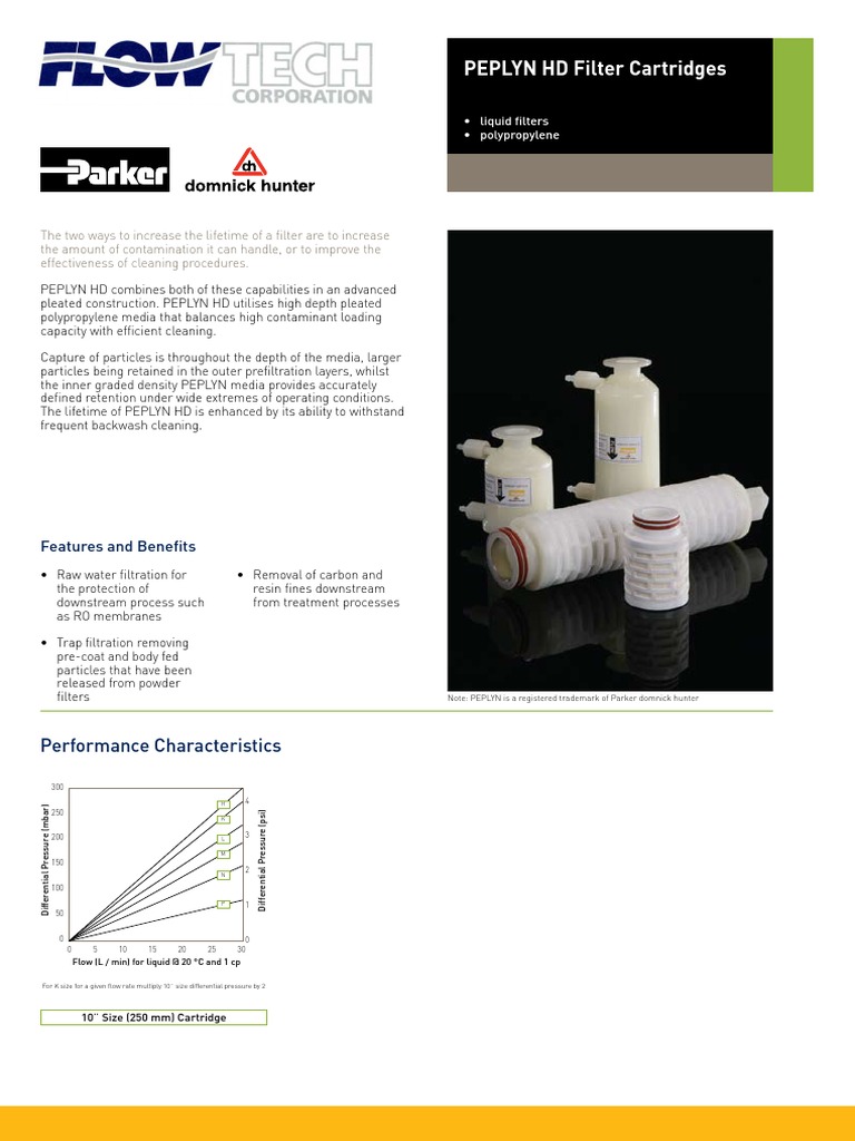 Peplyn HD - Flow Tech | PDF | Filtration | Sterilization (Microbiology)