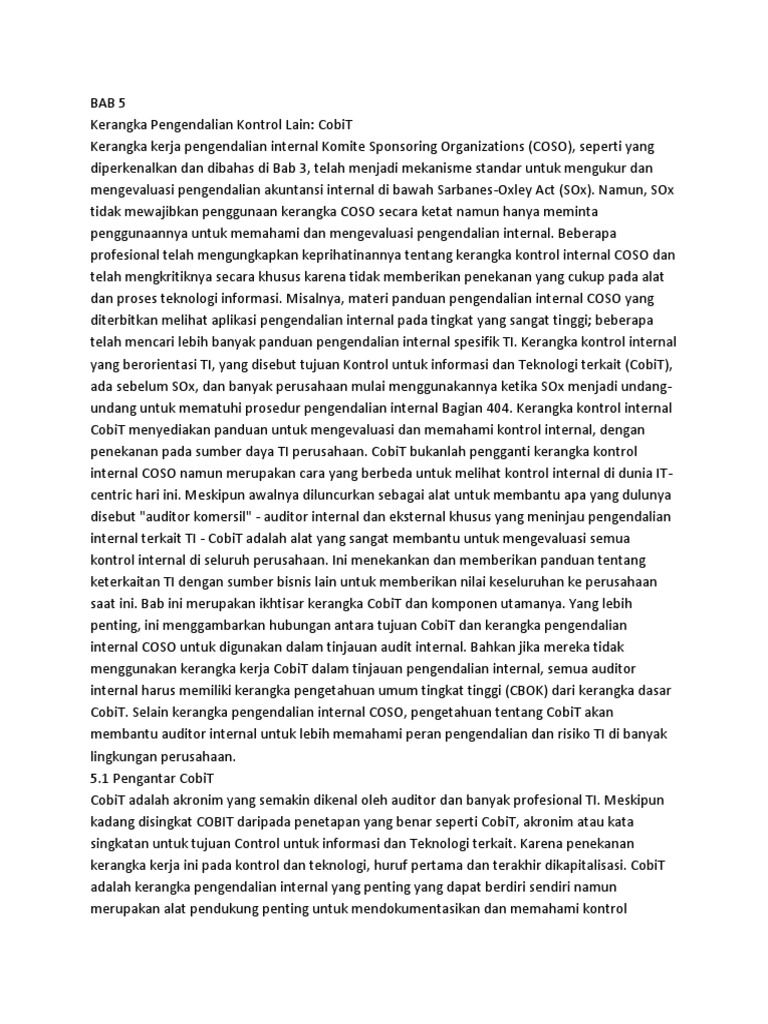 BAB 5. Internal Audit | PDF