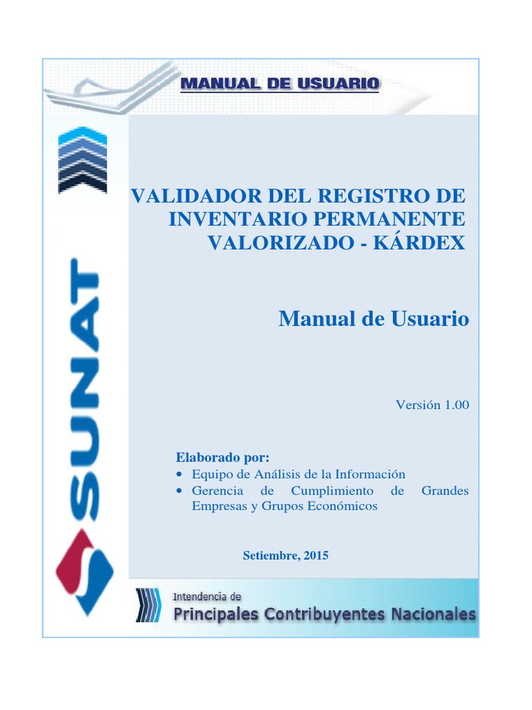 Manual de Usuario Validador Kardex | PDF | Tabla (base de datos ...